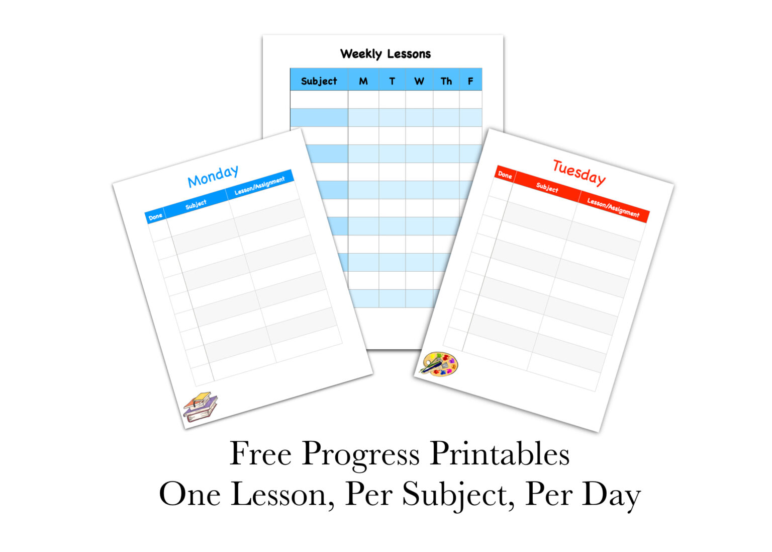 Free Homeschool and Virtual School Progress Printables