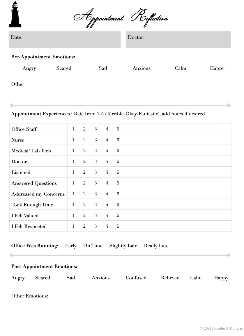Patient Experience Workbook: Record, Reflect, Remember Important Details